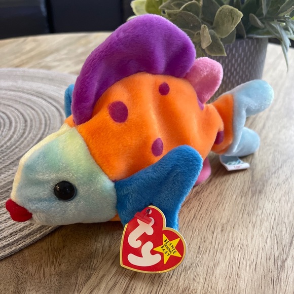 Ty | Toys | Ty Beanie Babies Lips The Fish | Poshmark